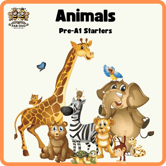 Printable Flashcards: Animals PRE-A1 Starters - FabDuo Education